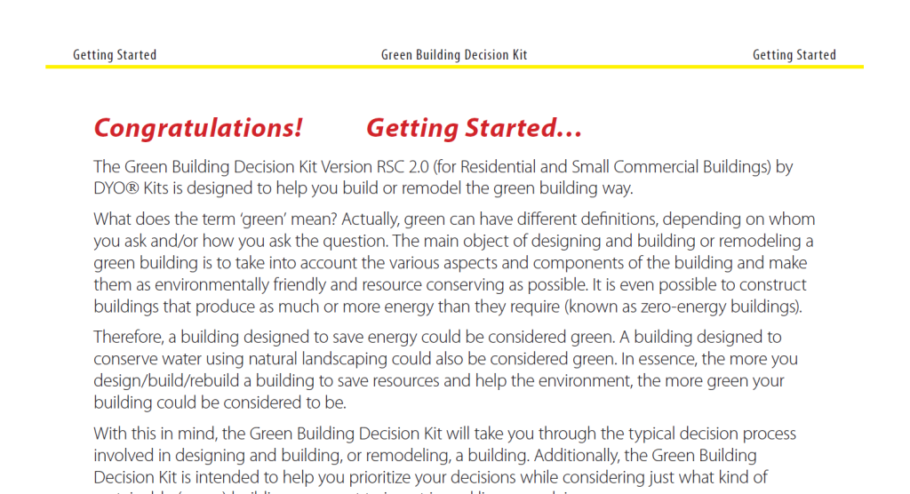 How to Use the DYO Green Building Decision Kit - Design Charrette